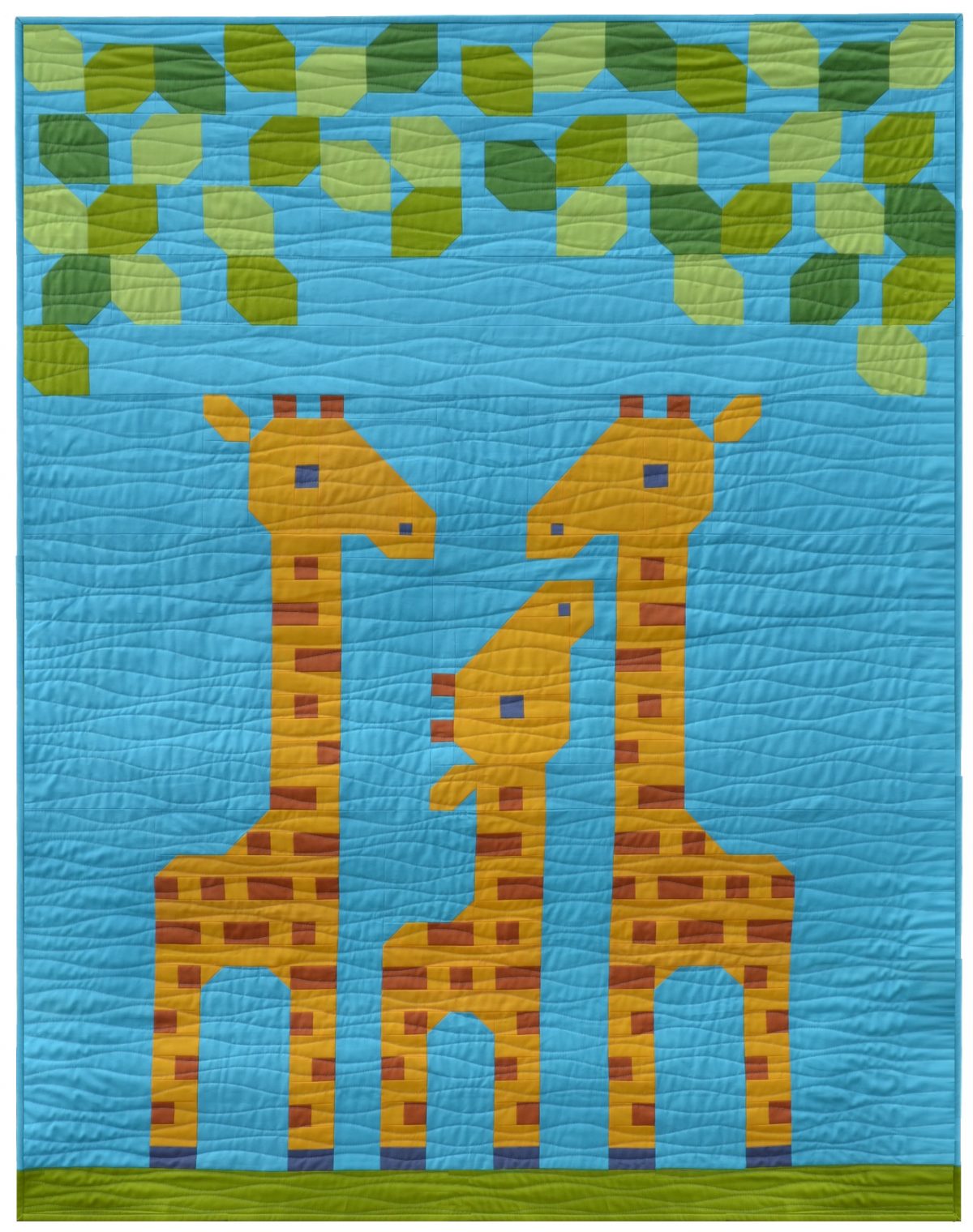 Giraffe Family PDF Quilt Pattern Instant Download
