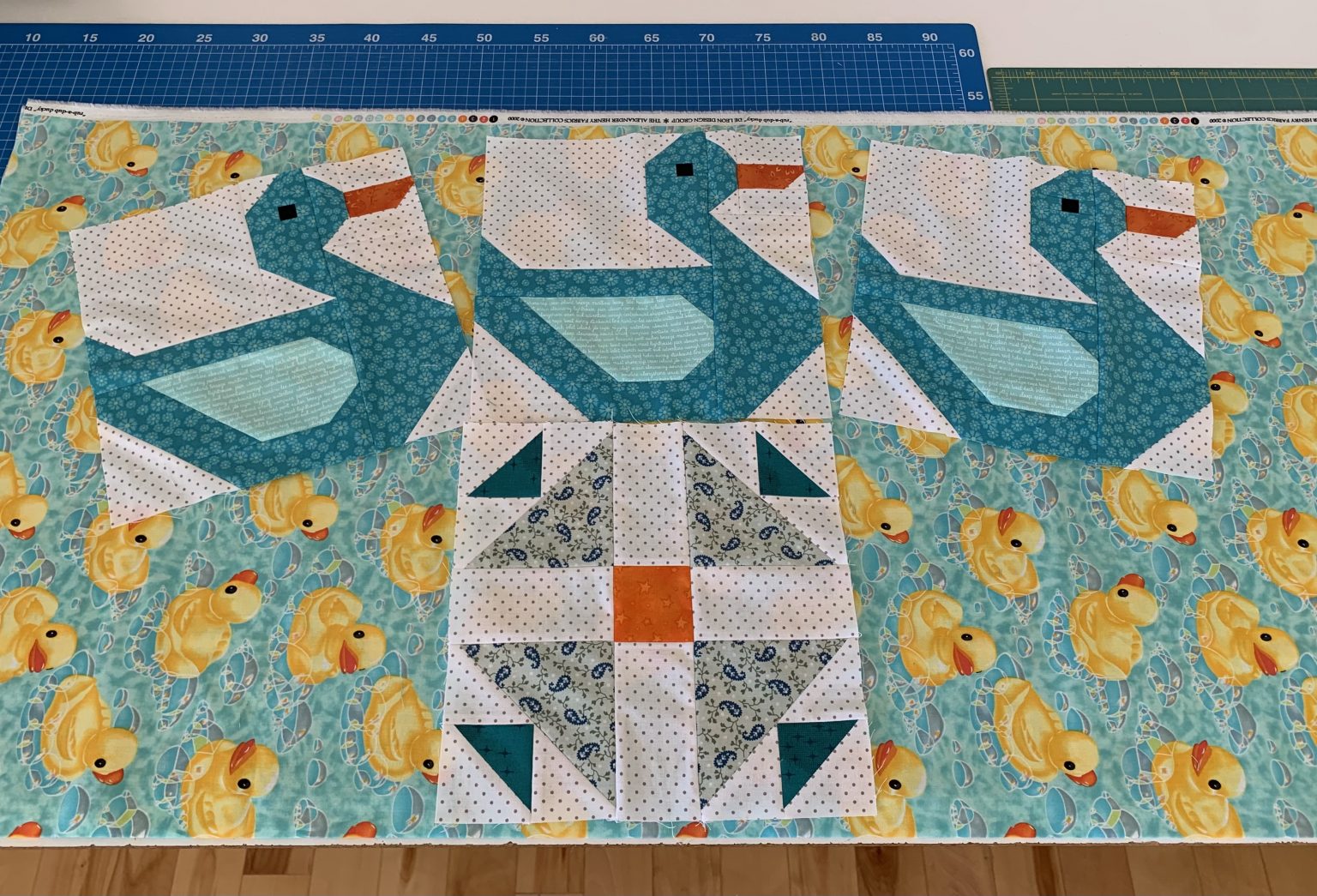 Ducks, Ducks, Ducklings and Duck Tracks – Sew Fresh Quilts