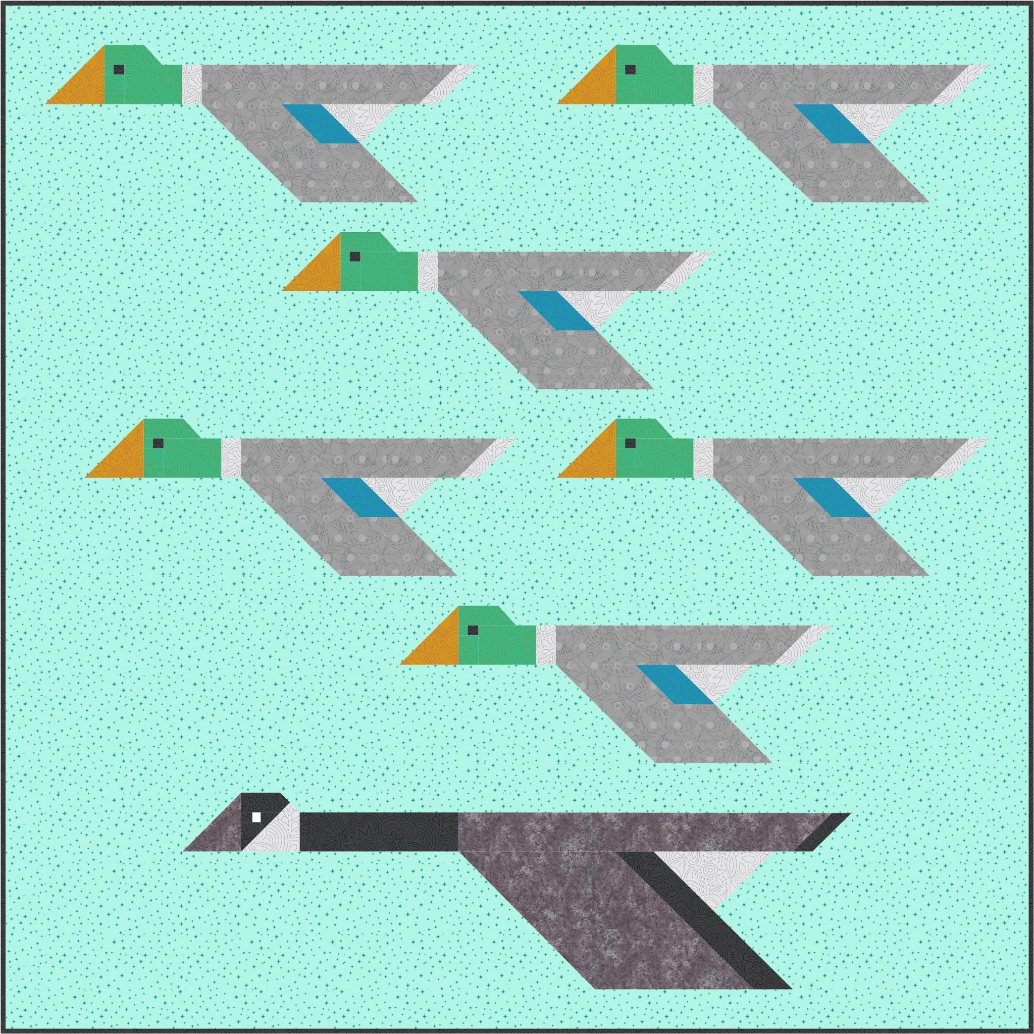 Duck Duck Goose – PDF Quilt Pattern Instant Download