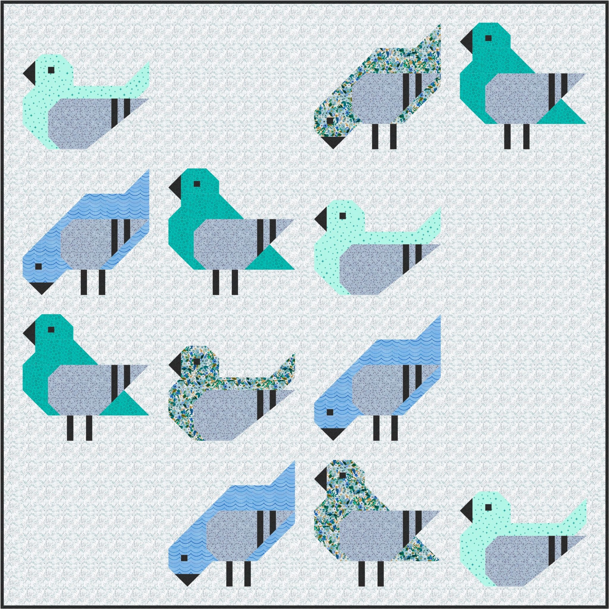Pigeons – PDF Quilt Pattern Instant Download – Sew Fresh Quilts