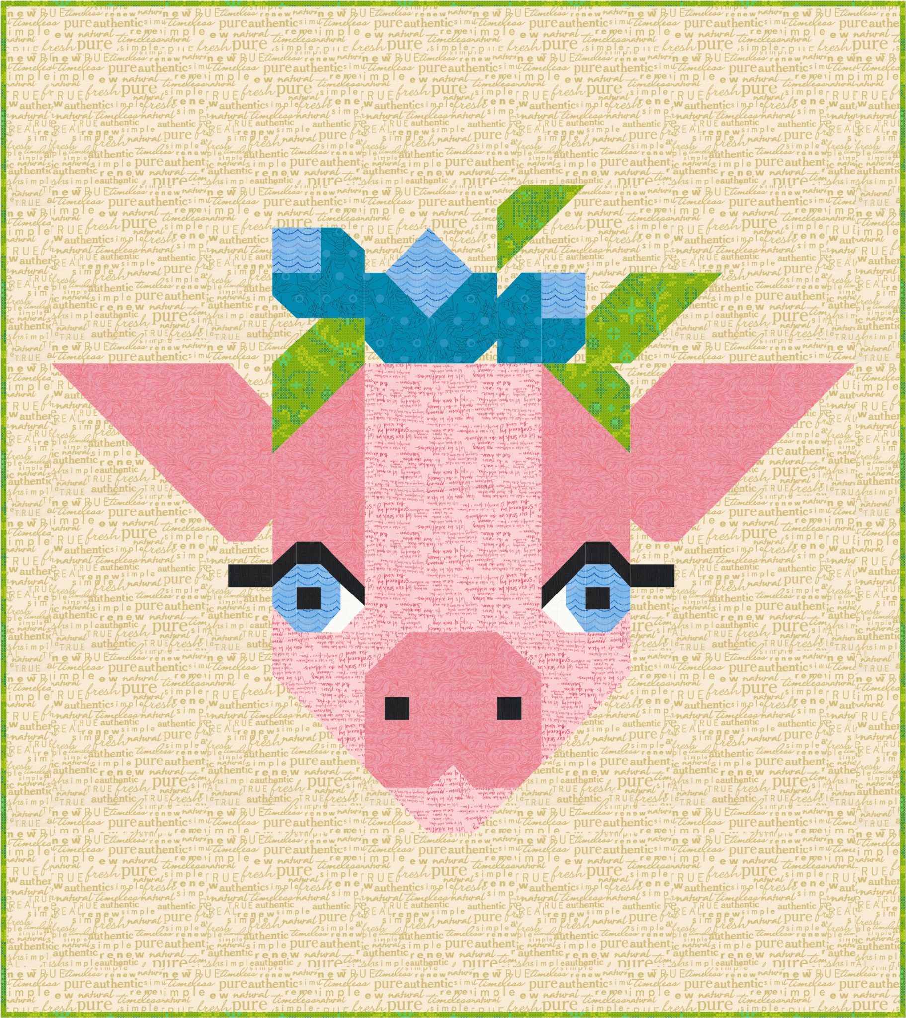 Baby Farm Animals – Pig – PDF Quilt Pattern Instant Download – Sew ...