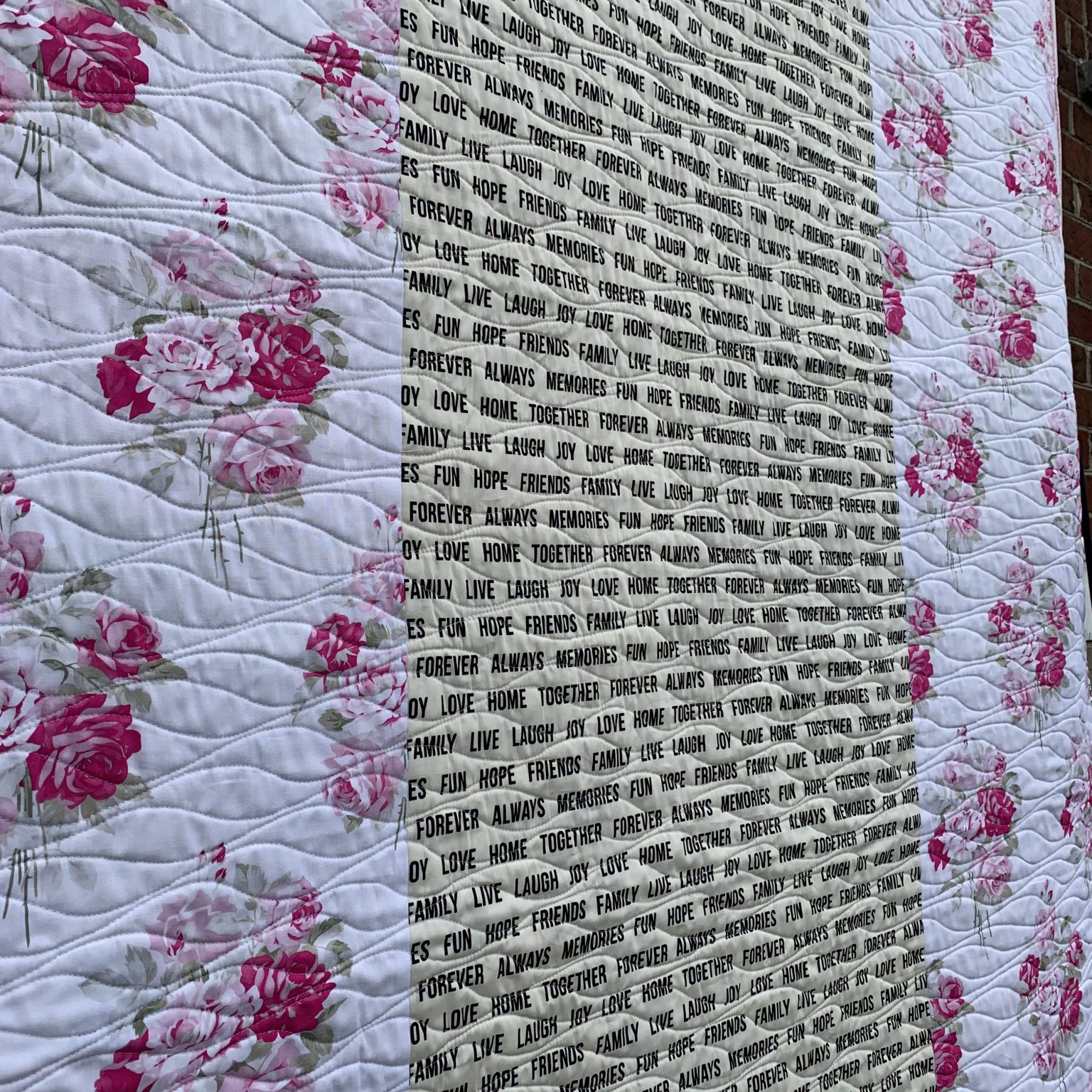 Catholes quilt finish