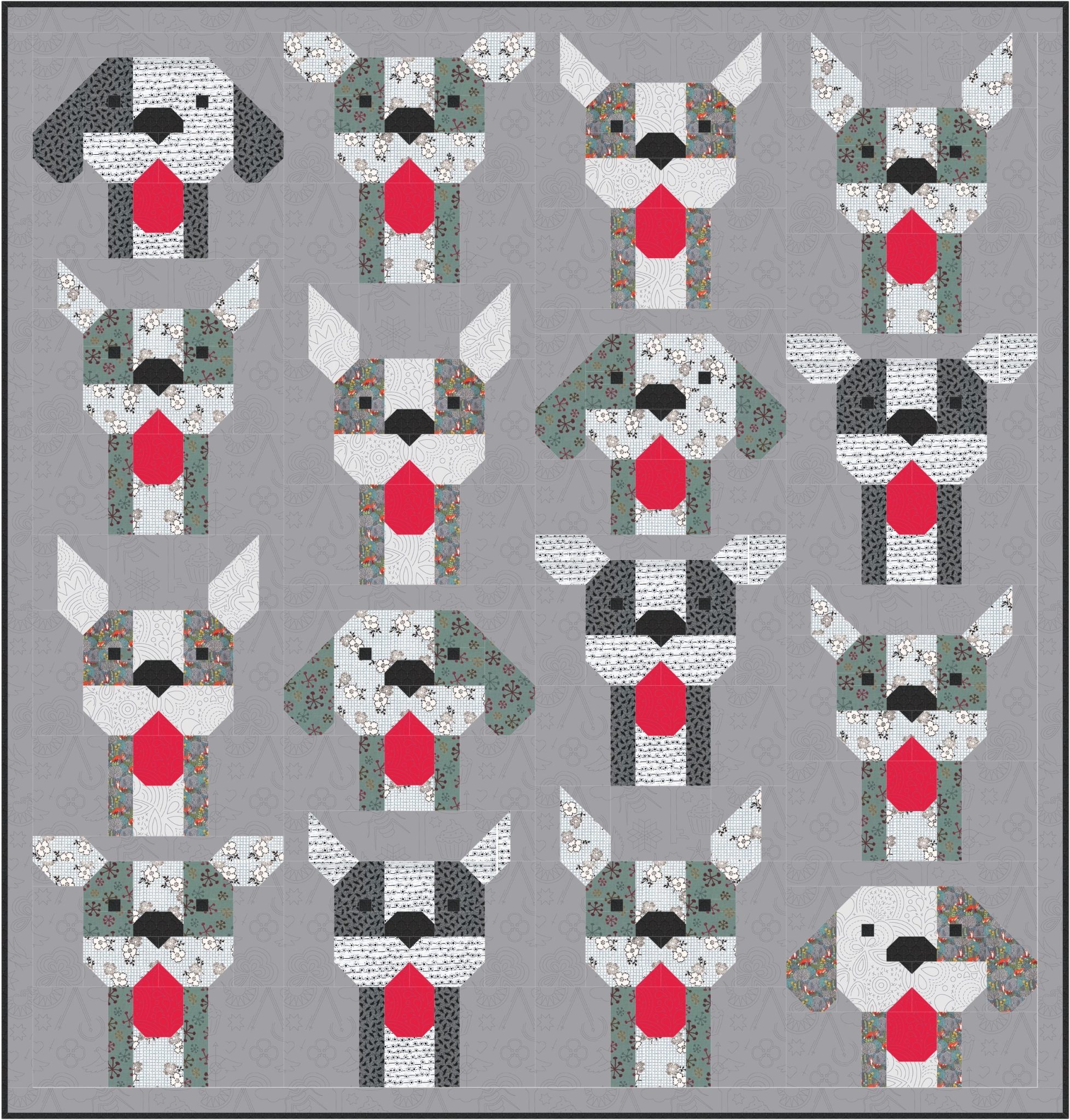 Dog Daze – PDF Quilt Pattern Instant Download
