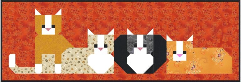 Cat Runner – PDF Quilt Pattern Instant Download