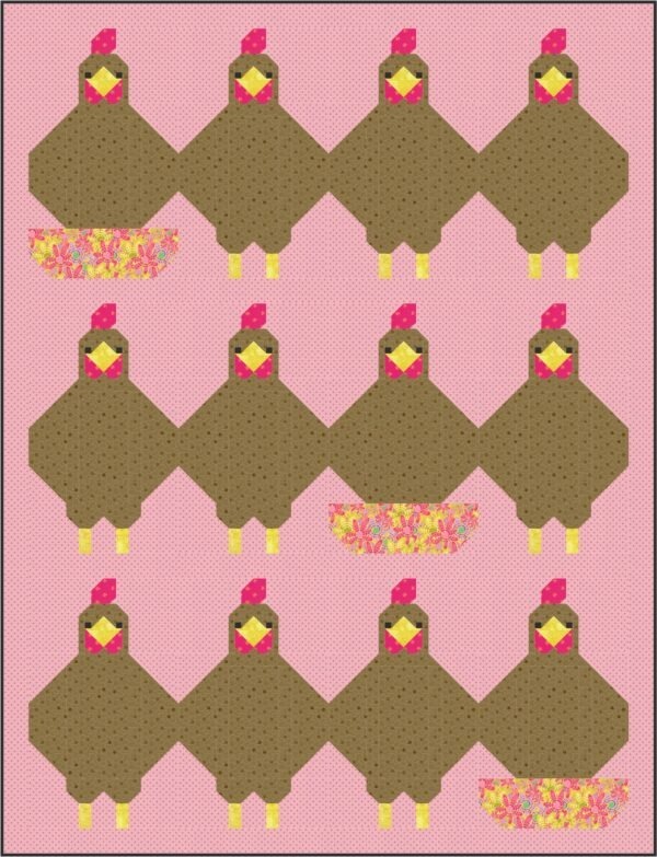 Chickens – PDF Quilt Pattern Instant Download