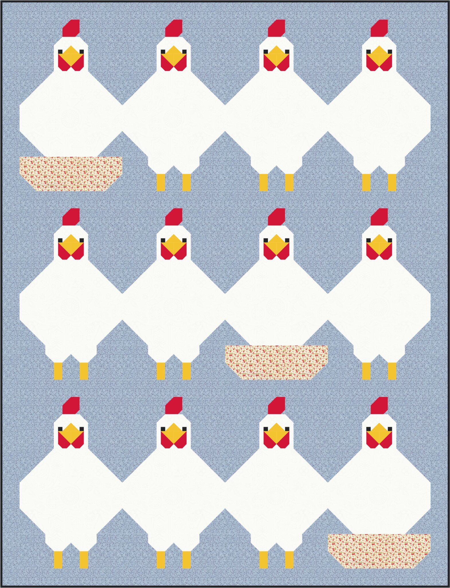 Chickens – PDF Quilt Pattern Instant Download – Sew Fresh Quilts