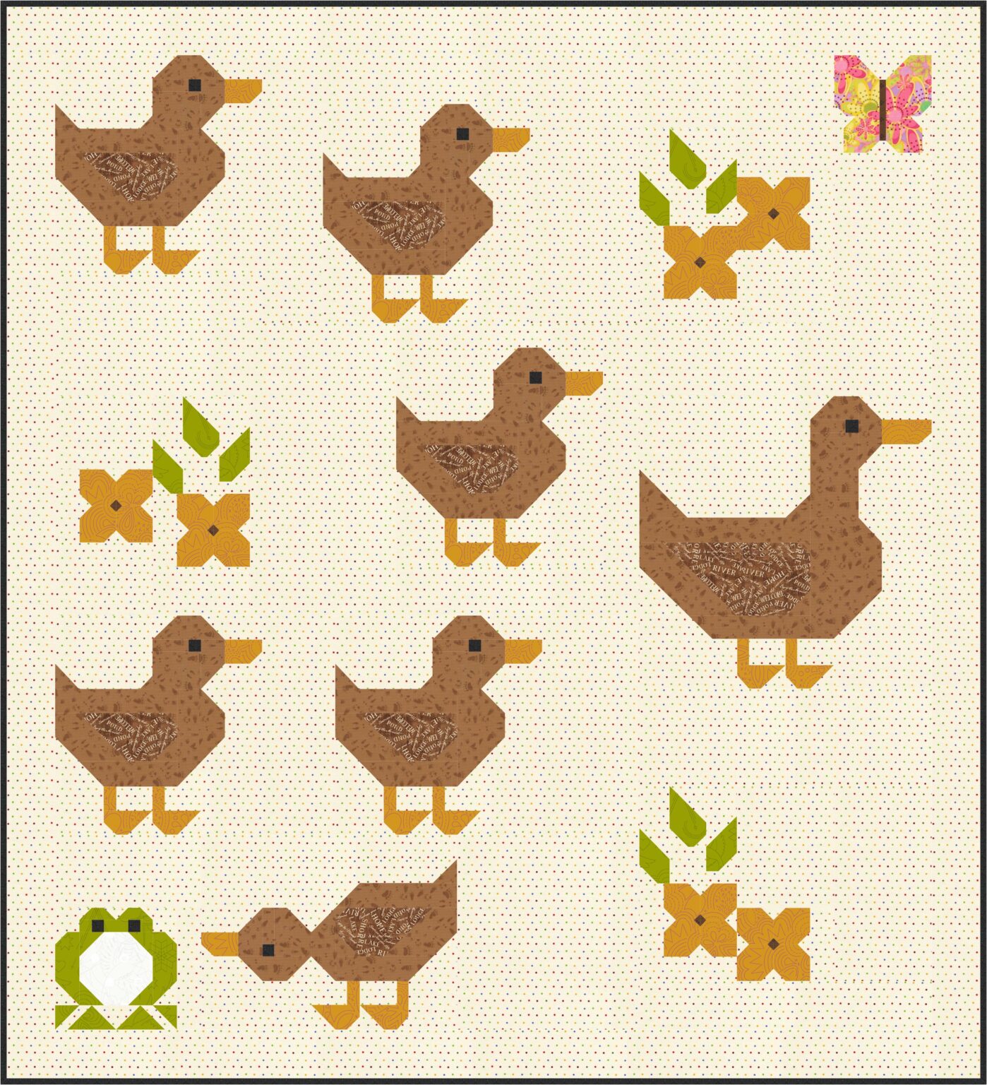 Ducks – PDF Quilt Pattern Instant Download