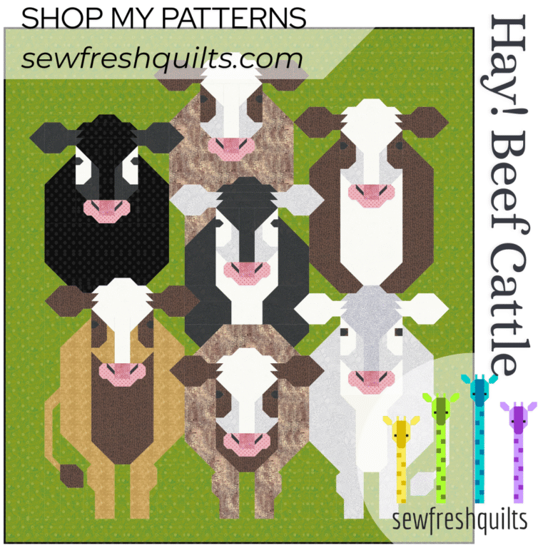 Hay! Beef Cattle – PDF Quilt Pattern Instant Download