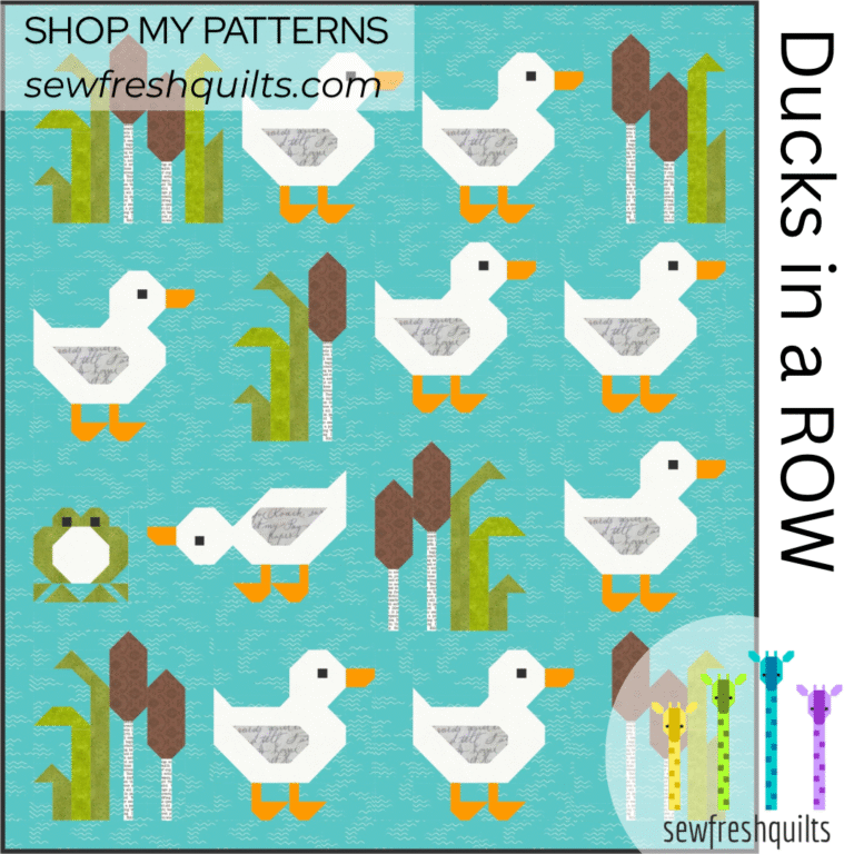Ducks in a ROW – PDF Quilt Pattern Instant Download