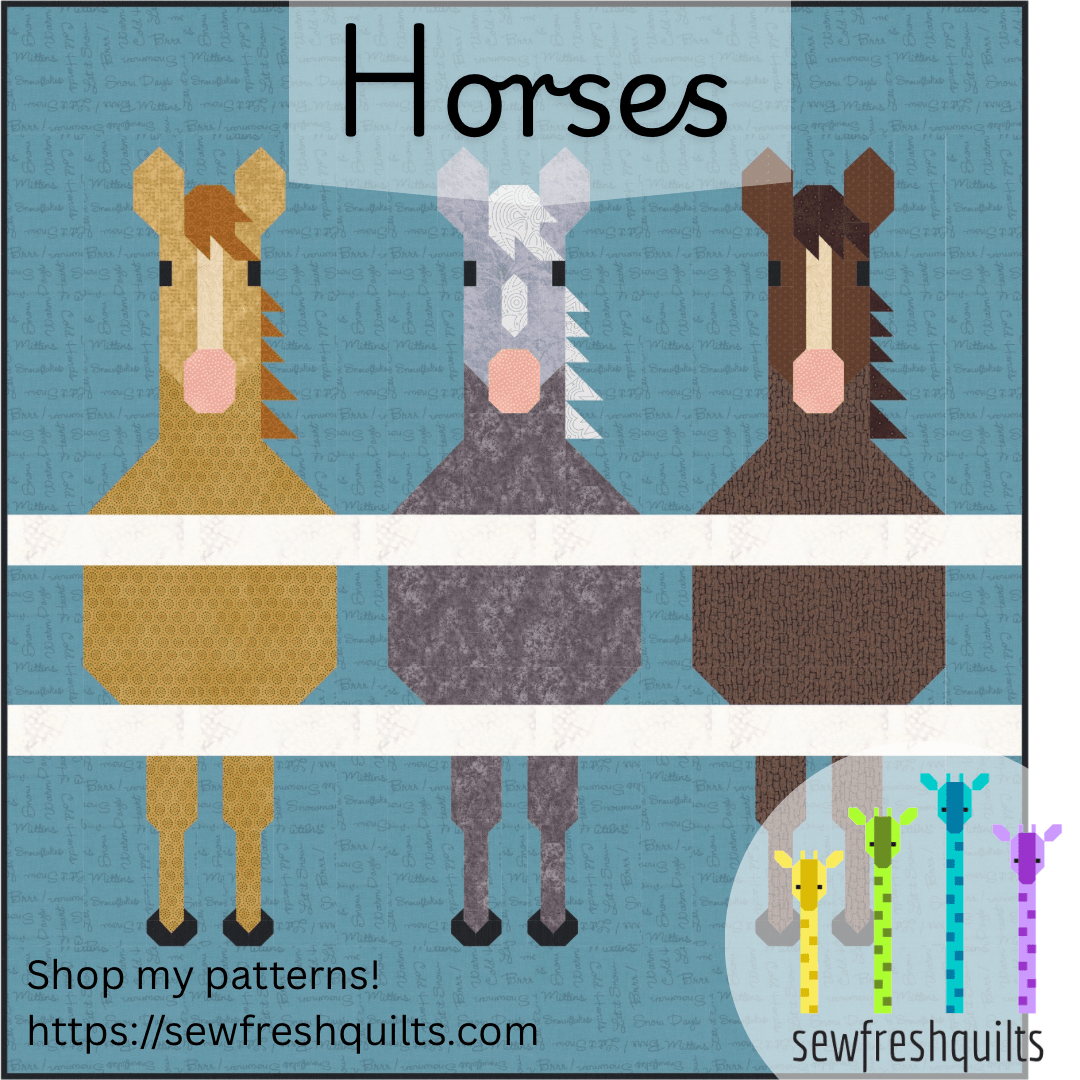 Horses – PDF Quilt Pattern Instant Download